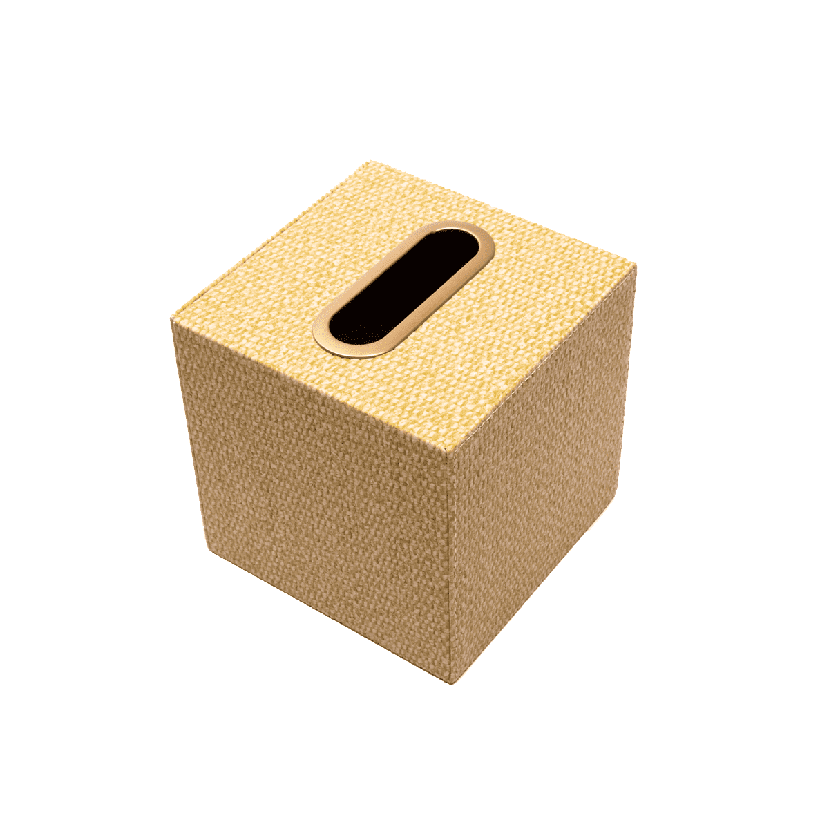 Arte Pelle Passion in Leather. SQUARE TISSUE BOX WITH METAL OPENING